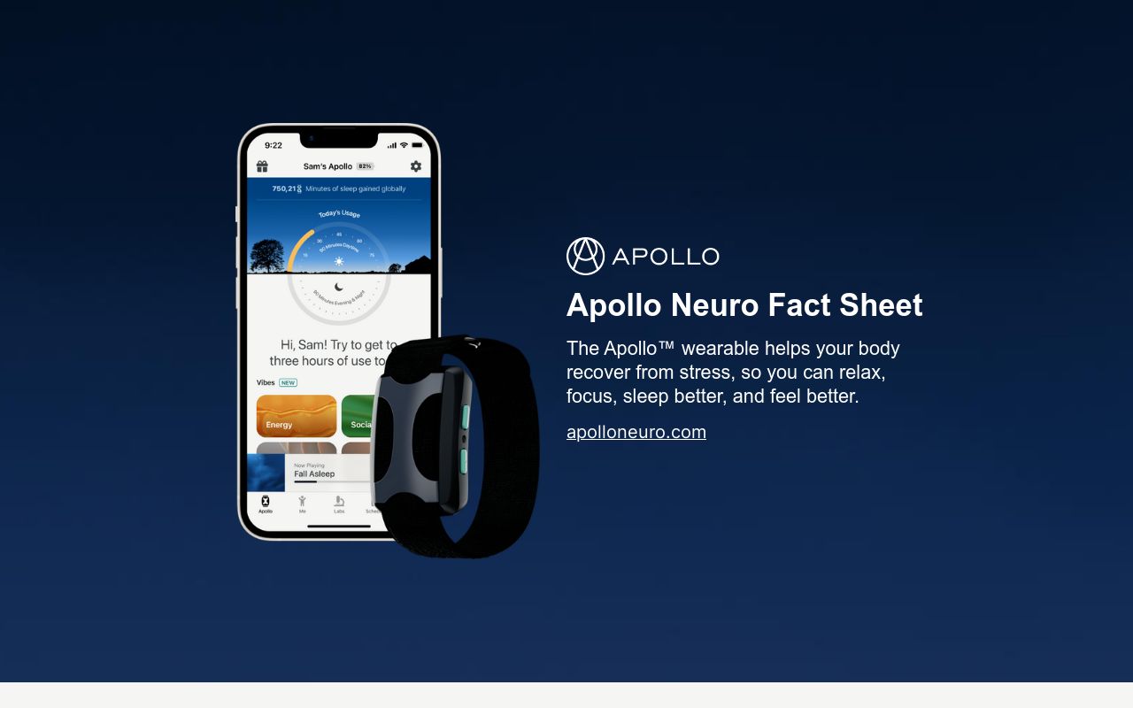 Apollo Neuro Fact Sheet